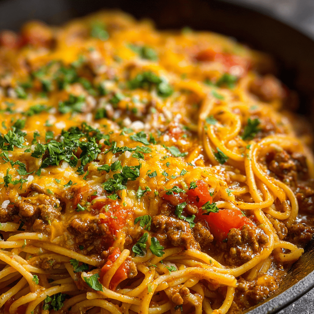 One-Pot Taco Spaghetti