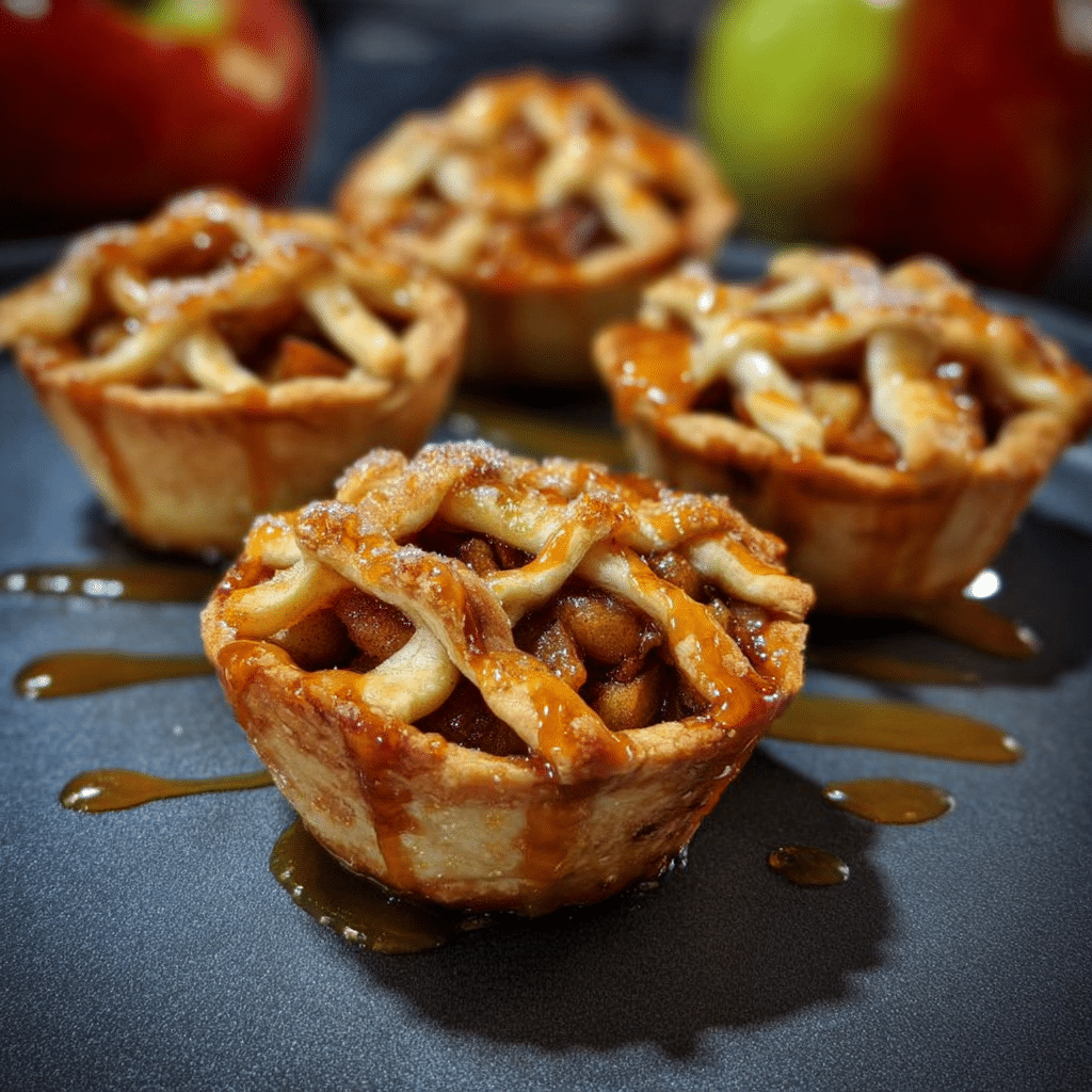 Salted Caramel Apple Mini Pies