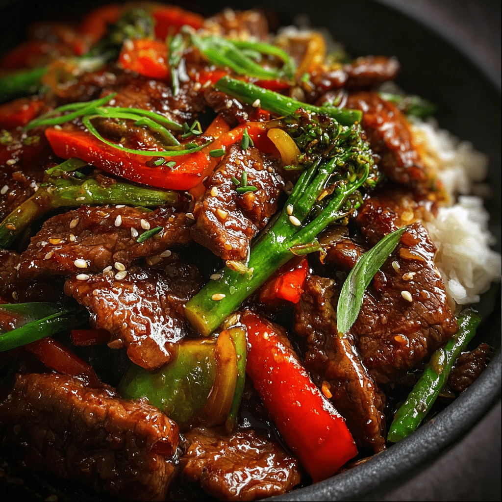 Asian Sweet Ginger Beef Stir Fry