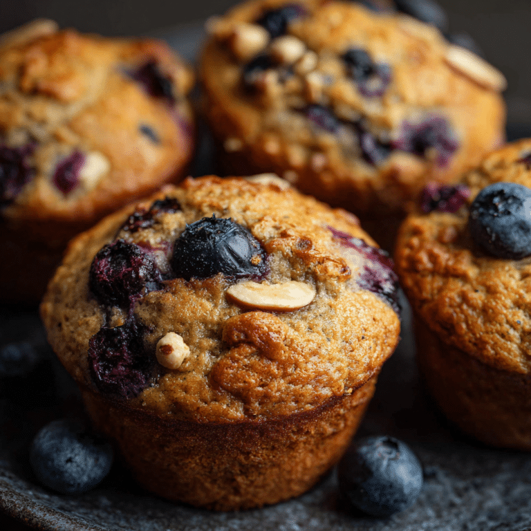 Blueberry and oat muffins