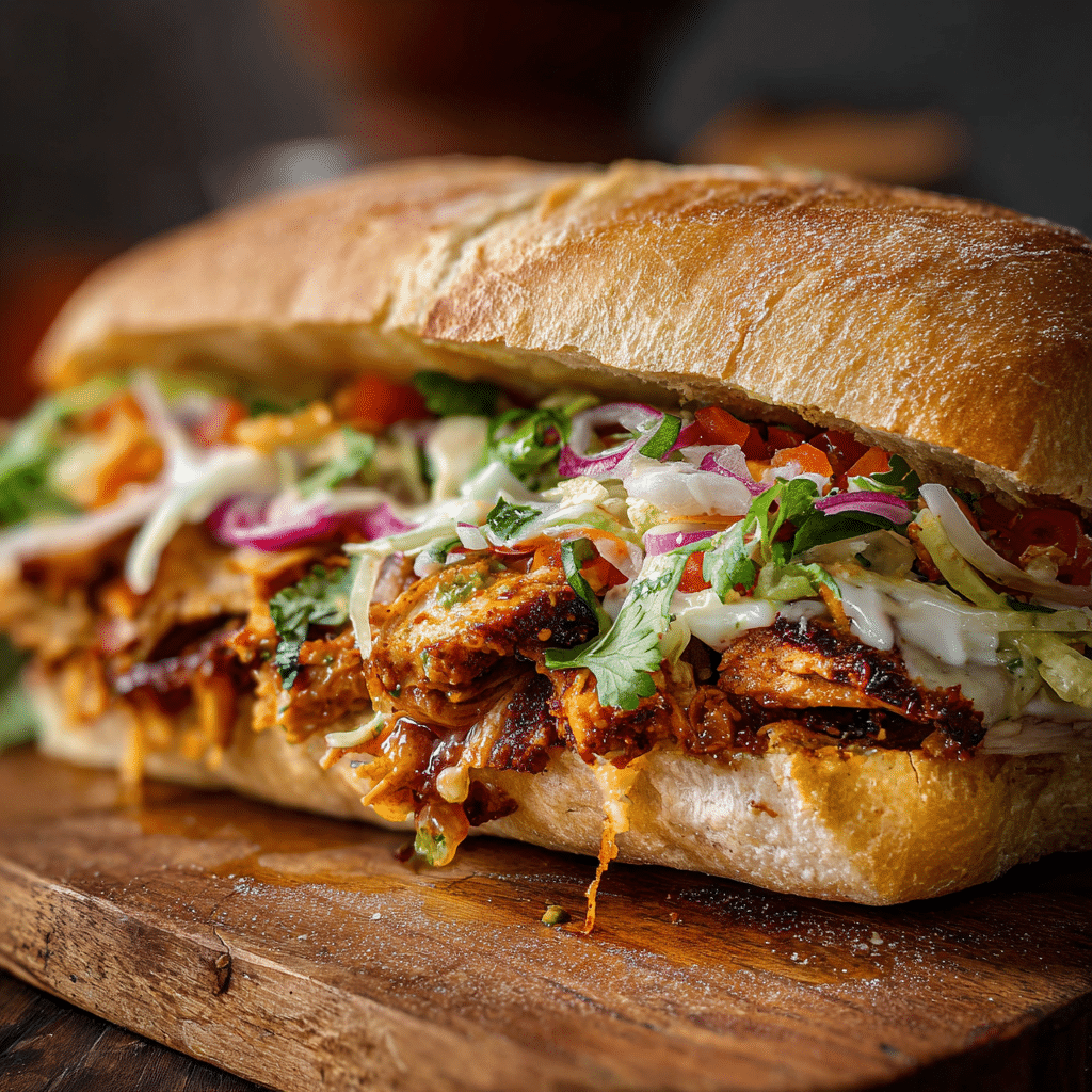 Mexican Chicken Torta Sandwich