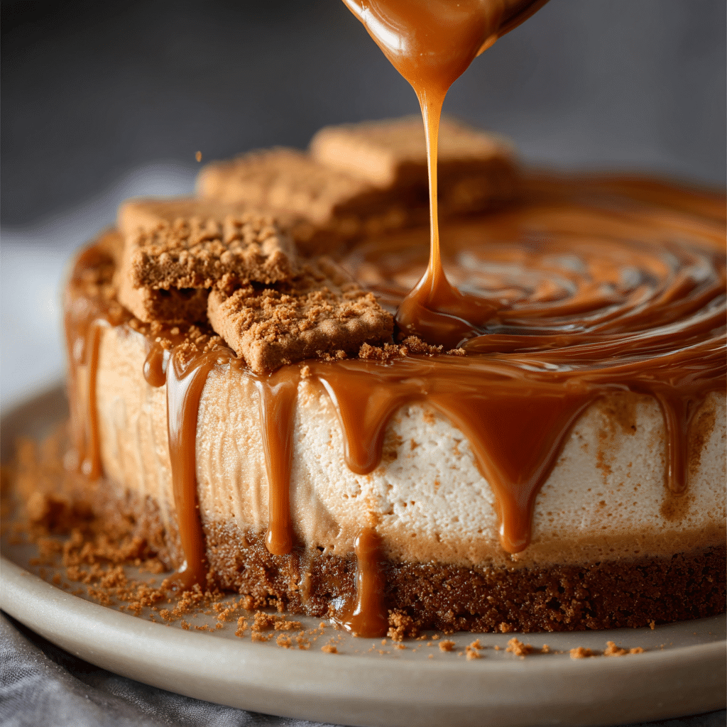 Salted Caramel Biscoff Cheesecake