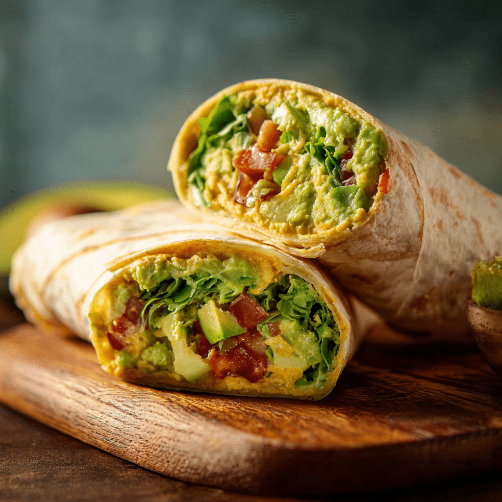 Vegan Hummus Avocado Wrap