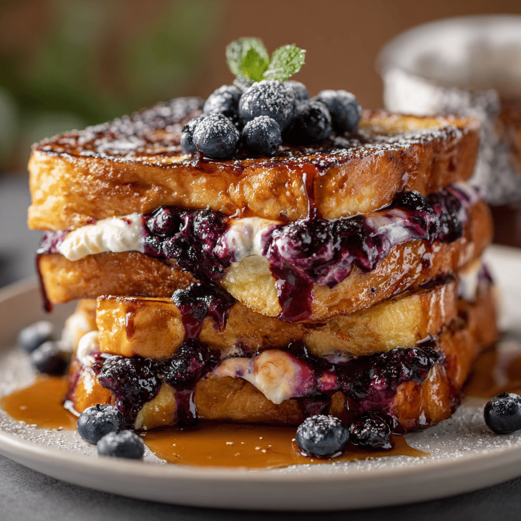 Blueberry Cheesecake Stuffed French Toast