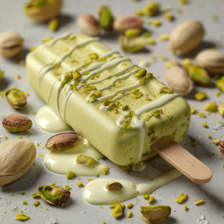 Pistachio ice cream bar
