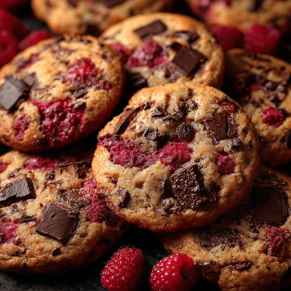 Raspberry Chocolate Chunk Cookies