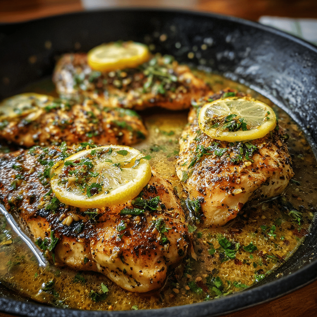 Lemon Garlic Chicken Skillet